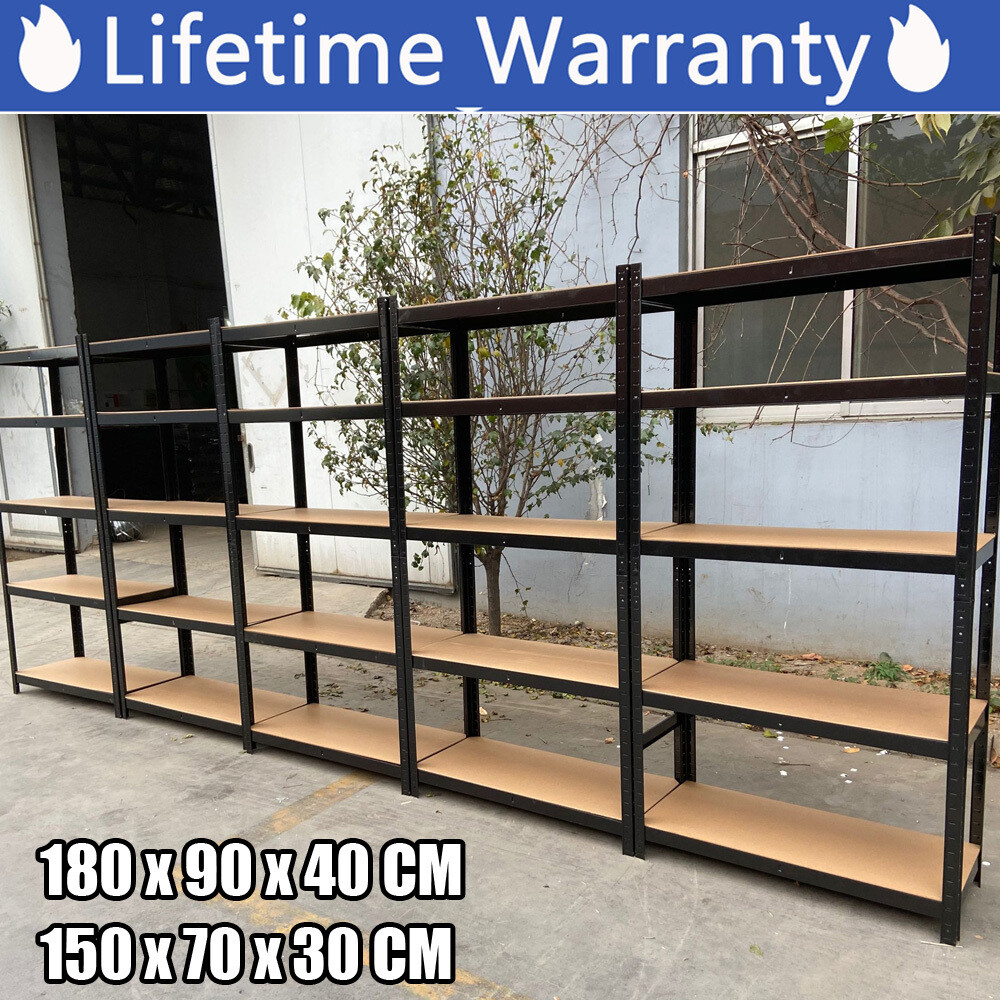 Adjustable Storage Garage Shelves Rack 5 Level Heavy Duty Steel Metal ...