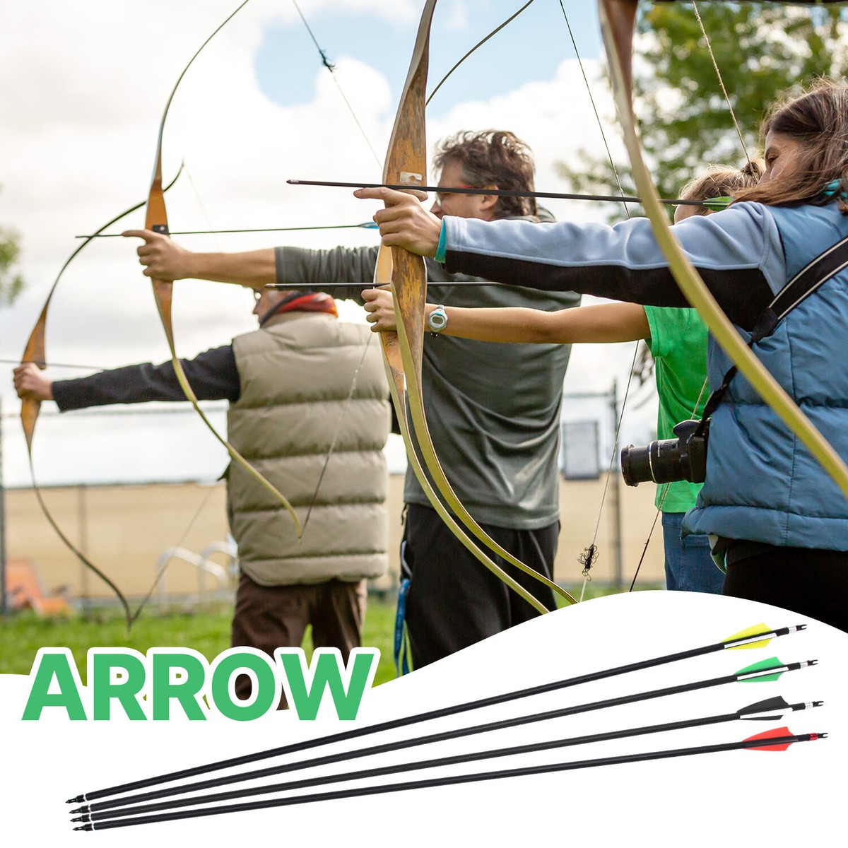 Echter Pfeil Und Bogen Aus Metall