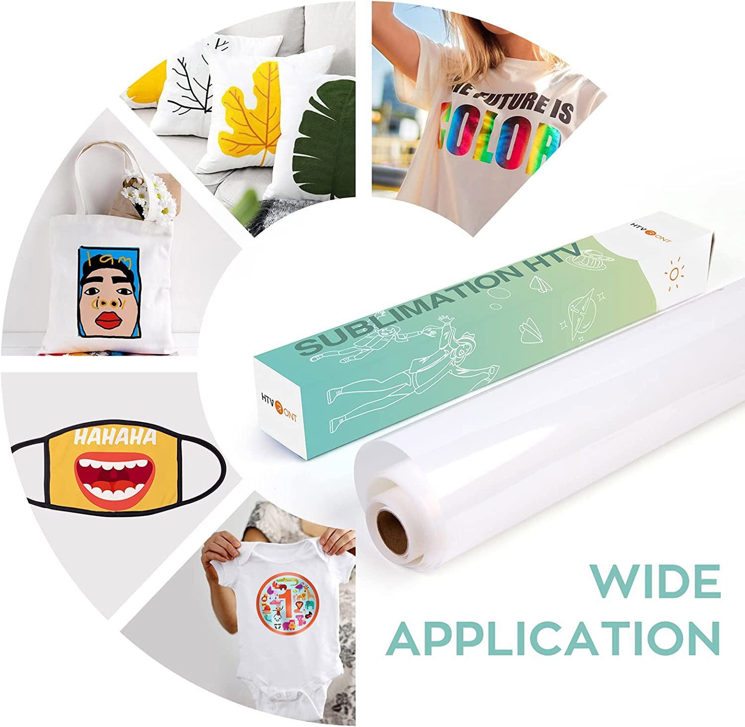 HTVRONT Clear HTV Vinyl Sublimation Glossy Matte For Light Colored