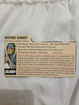 Large GI Joe File Card Lot 115 Cards + MORE - Peach & Gray - ARAH ...