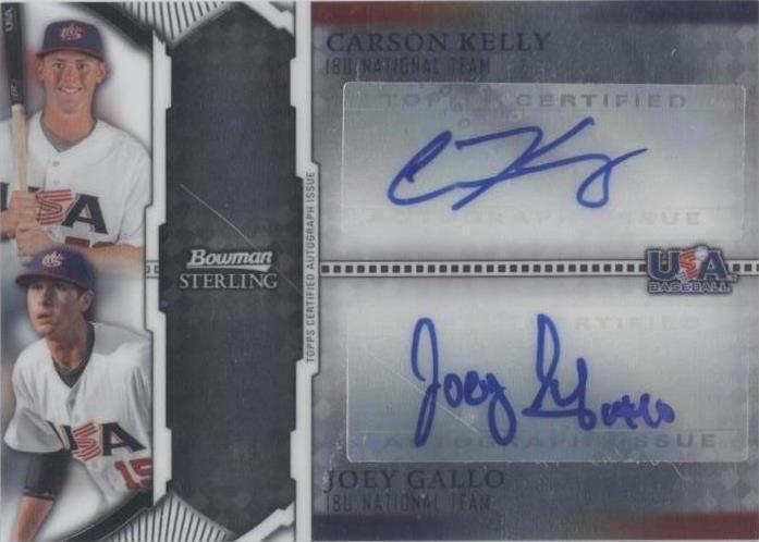 2011 Bowman Sterling - Dual Autographs Joey Gallo, Carson Kelly #USDA ...