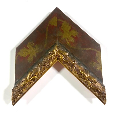 4" Readymade Wood Picture Frame (Red with Gold Leaves) | eBay