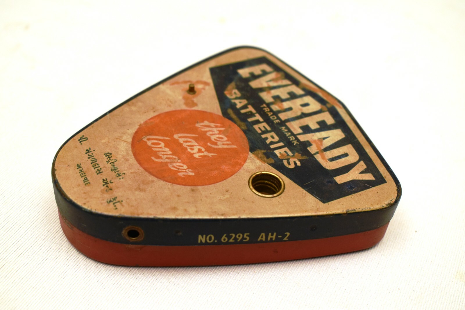 Vintage Eveready Batteries Advertising Tin Box Bulb Lamp Taster Shop ...