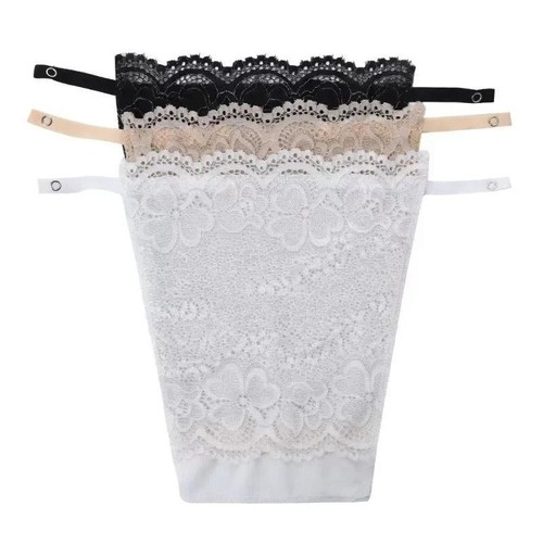 3Pcs Lace Cleavage Cover Up Women Camisole Elastic Band Clip-On Bras ...