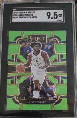 JARACE WALKER 2023-24 SELECT #86 NEON GREEN SGC 9.5🔥 RC SP /75 🔥 POP 2 ...