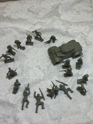 Vintage Tim-Mee Toy Soldiers Lot Of 19 Pieces Great Detail | eBay
