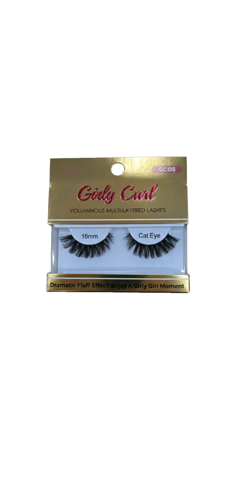 (4 Pairs) Miss Lashes Girly Curl Eyelashes Multi-Layered, 16mm Flare ...