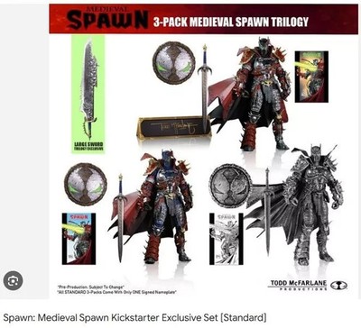 MCFARLANE MEDIEVAL SPAWN KICKSTARTER - 3PK - 04206 - NIB - STANDARD ...