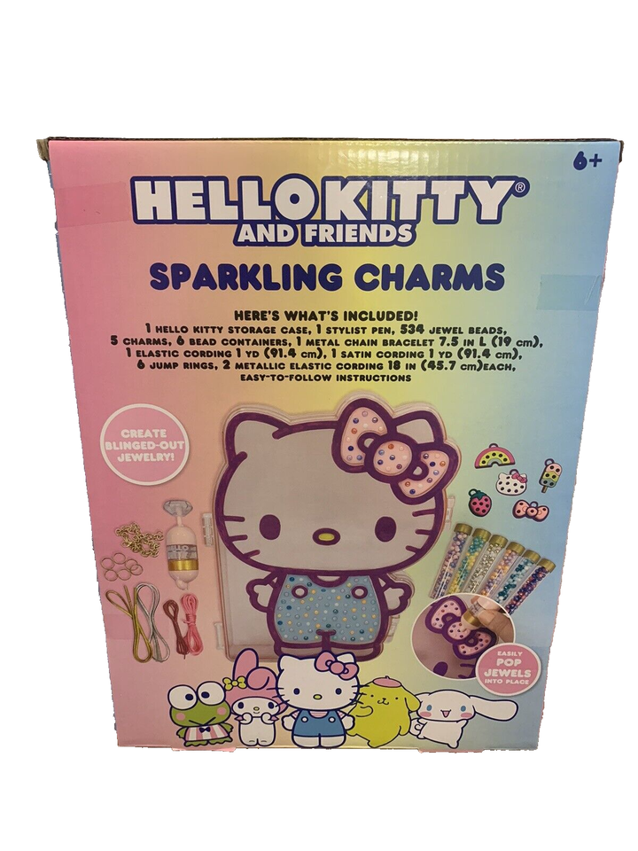 Hello Kitty and Friends Sanrio Sparkling Charms Jewelry Craft Kit New ...