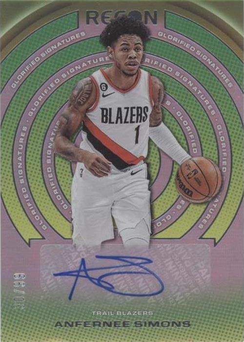 2022-23 Panini Recon - Glorified Signatures Anfernee Simons #GS-AFS /99 ...