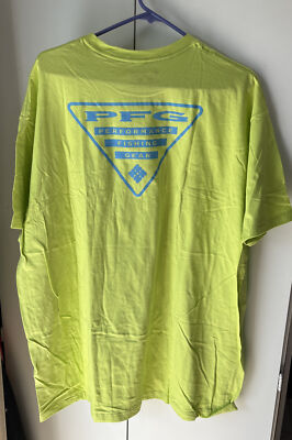 Columbia PFG Men's 2XL Voltage Yellow Fishing T-shirt Triangle Logo NWT ...