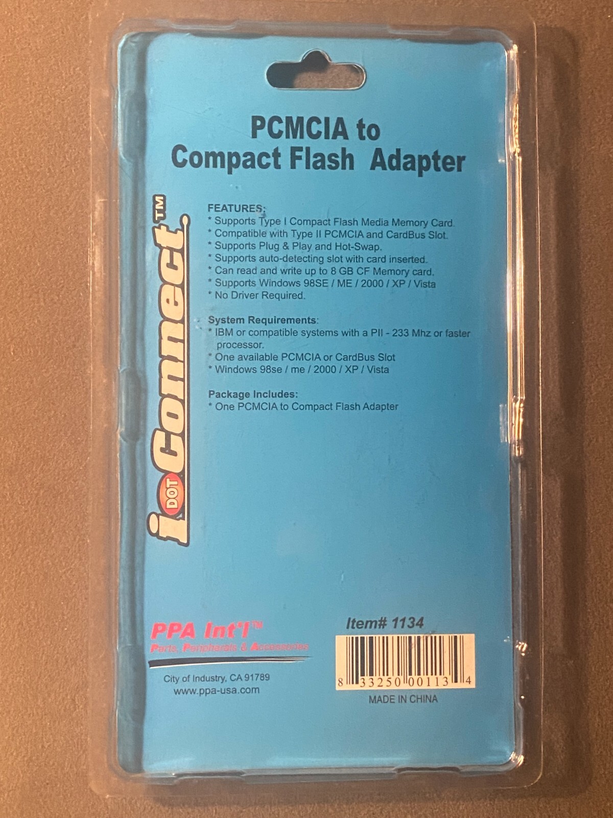 PPA International 1134 PCMCIA to Compact Flash Adapter for sale online ...