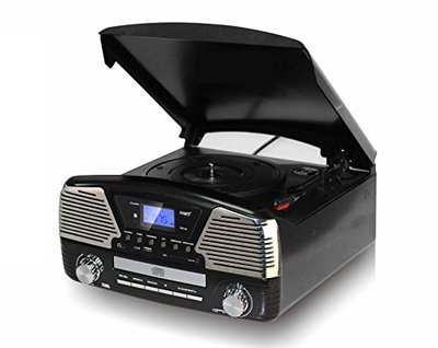 Vinyl Record Player Turntable CD Radio MP3 Player Music Centre with USB ...