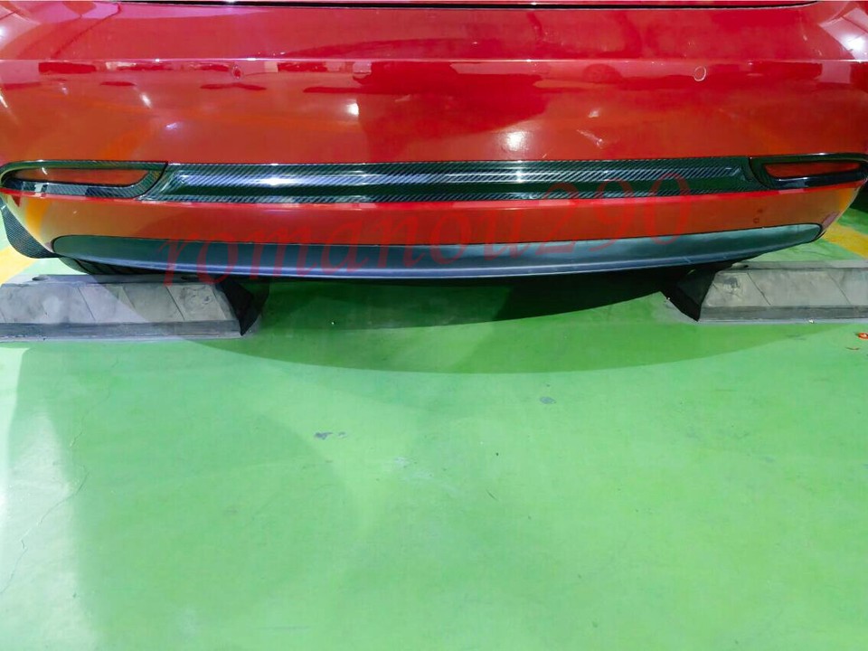 For Tesla Model 3 2017-2020 Carbon Fiber Look Rear Bumper & Fog Lights ...