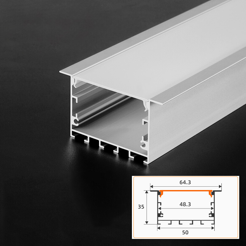 10Pcs 3.3ft Each LED Aluminum Profile Channel Holder with Cover for LED ...