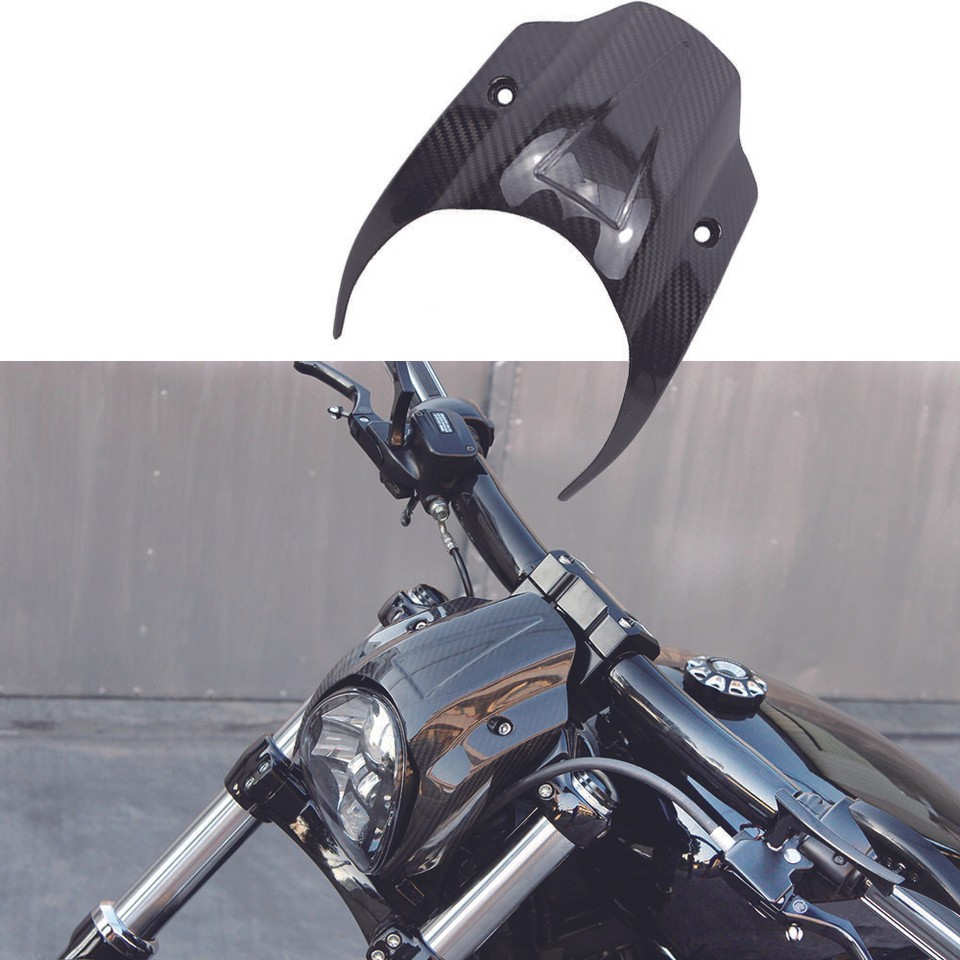 100% Black Carbon Fiber Fairing For Harley 18-later M8 Softail Breakout ...