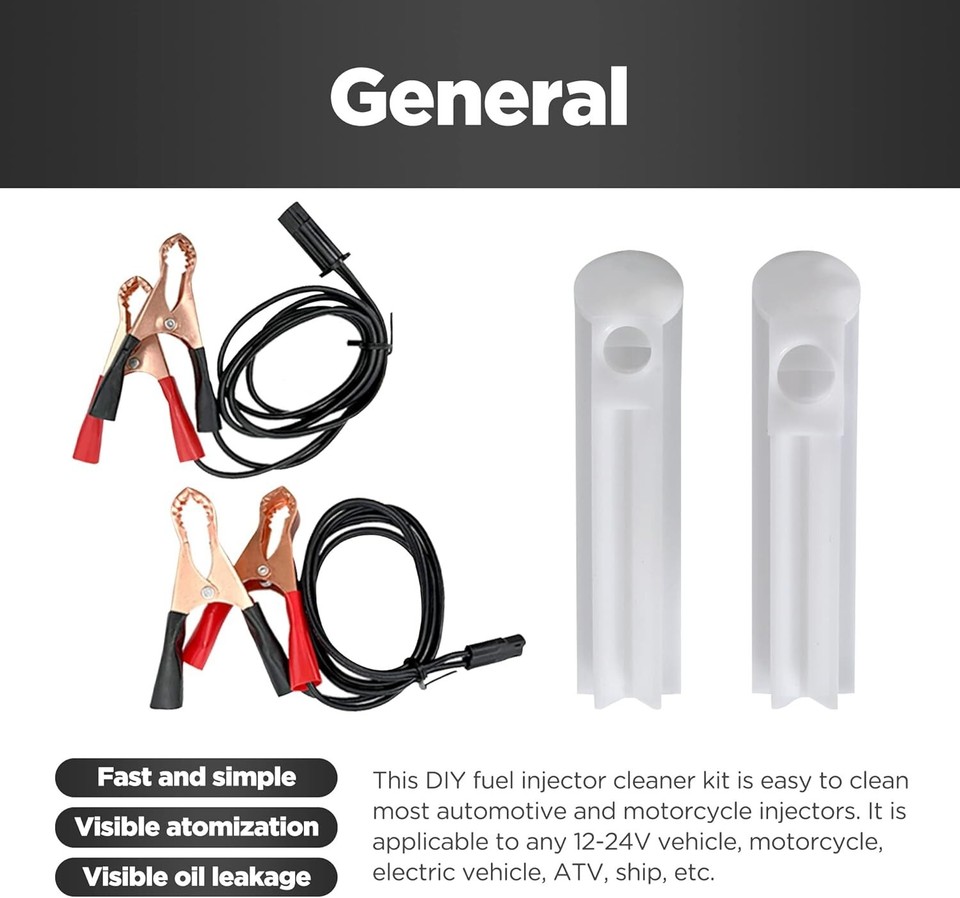 Fuel Injector Flush Cleaner Adapter Universal DIY Kit Car Cleaning Tool ...