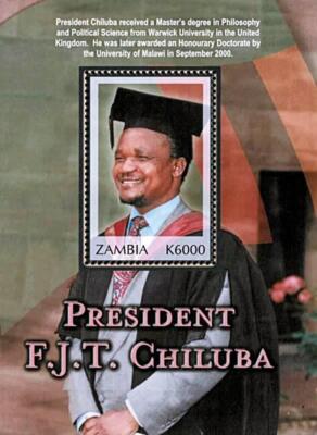 ZAMBIA 2001 PRESIDENT CHILUBA S/S SC#964 mnh neuf EDUCATION 💲FREE ...