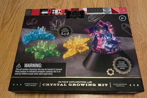 FAO Schwarz Exploration Lab Crystal Growing Kit LED Base New In Box 25 ...