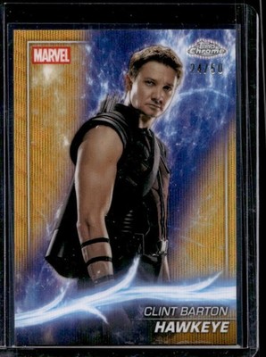 2025 Topps Chrome Marvel Studios Hawkeye Gold Wave Refractor #/50 | eBay