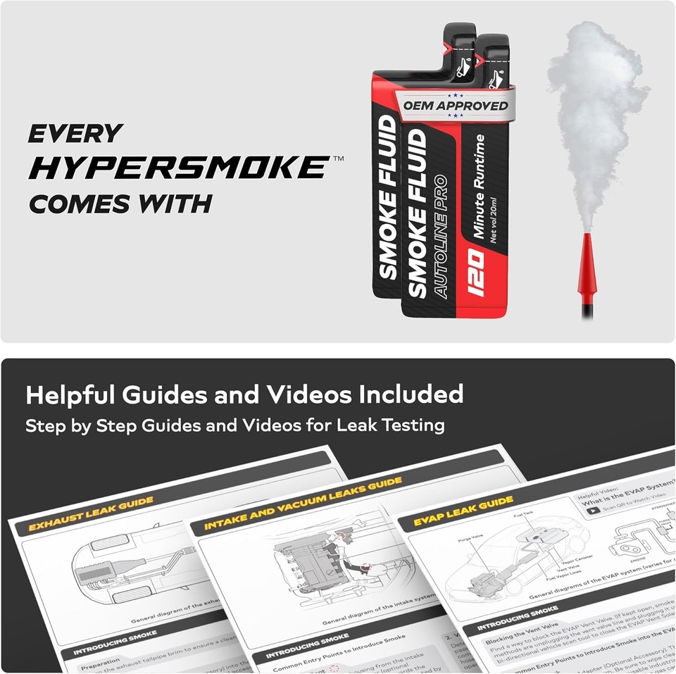 AutoLine Pro HyperSmoke™ Automotive Smoke Machine EVAP Vacuum Leak ...