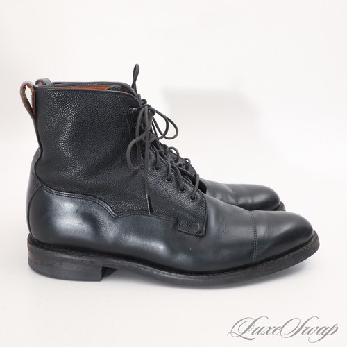 Allen Edmonds The Sullivan Street Black Grained Leather Cap Toe Boots ...