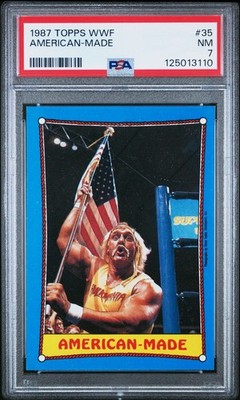 1987 TOPPS WWF HULK HOGAN AMERICAN MADE #35 WRESTLING CARD | PSA 7 NM ...