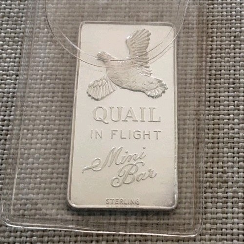 .925 Sterling Silver "Mini Bar" Art Bar Quail in Flight | eBay