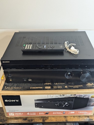 Sony STR-DH550 AV Receiver Multi Channel 5.2 Channel 4K HDMI W/ Remote ...