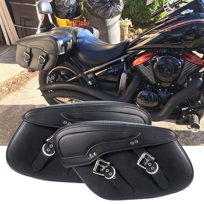 Motorcycle PU Leather Side Saddle Bags Storage For Suzuki Boulevard C50 ...