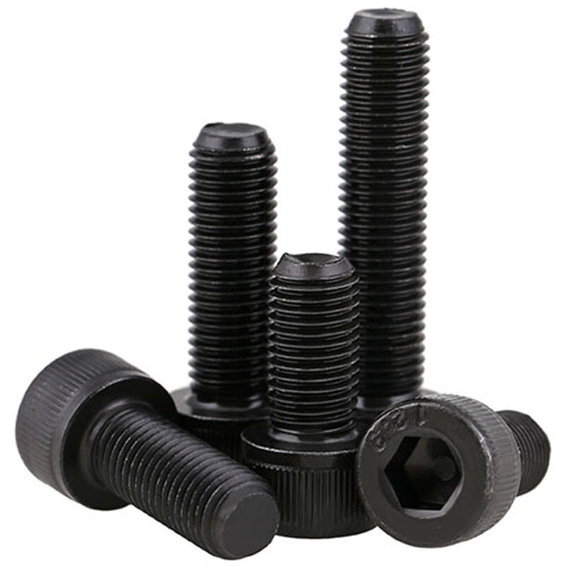 M12 - 1.25 FINE Thread Socket Head Caps Screws 12.9 Alloy Steel Black ...