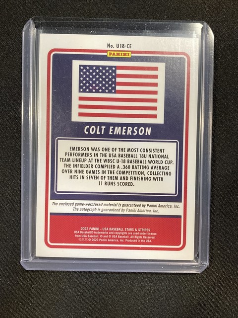 2023 Panini USA Baseball Stars & Stripes - U-18 World Cup USA Materials ...
