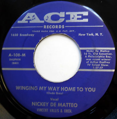 NICKEY DE MATTEO pop vocal R&R Winging My Way Back Home ~ Spring ...