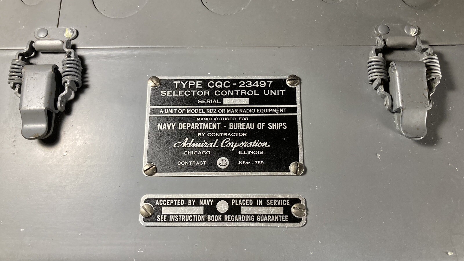 Vintage WW2 United States Navy Ship Radio Equipment Code / Selector ...