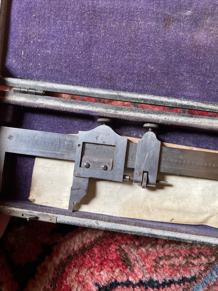 Brown & Sharpe vernier caliper 570 USA Vtg Antique Tool Estate Free ...
