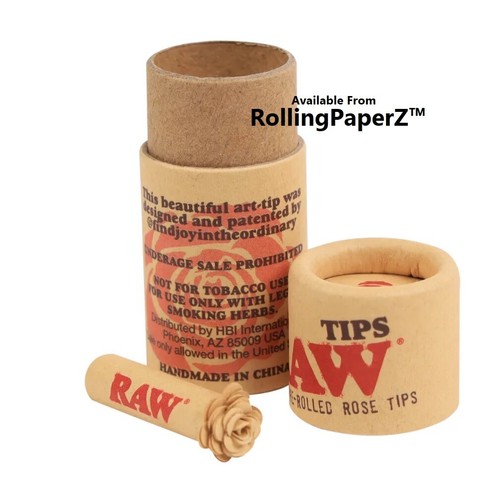 NEW! RAW Rolling Papers ROSE TIP Artfully Handcrafted - Limited ...