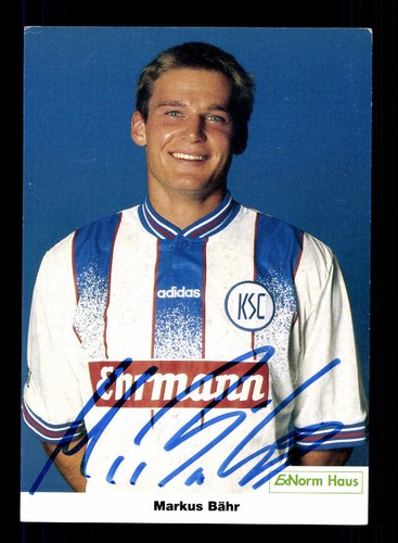 Markus Bähr Autogrammkarte Karlsruher SC 1996-97 Original Signiert+A ...