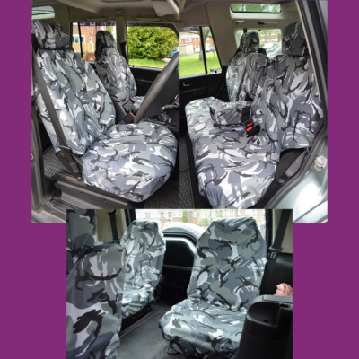 Land Rover Discovery 2 Waterproof Grey Camo Front NoArmrests Rear 7 ...
