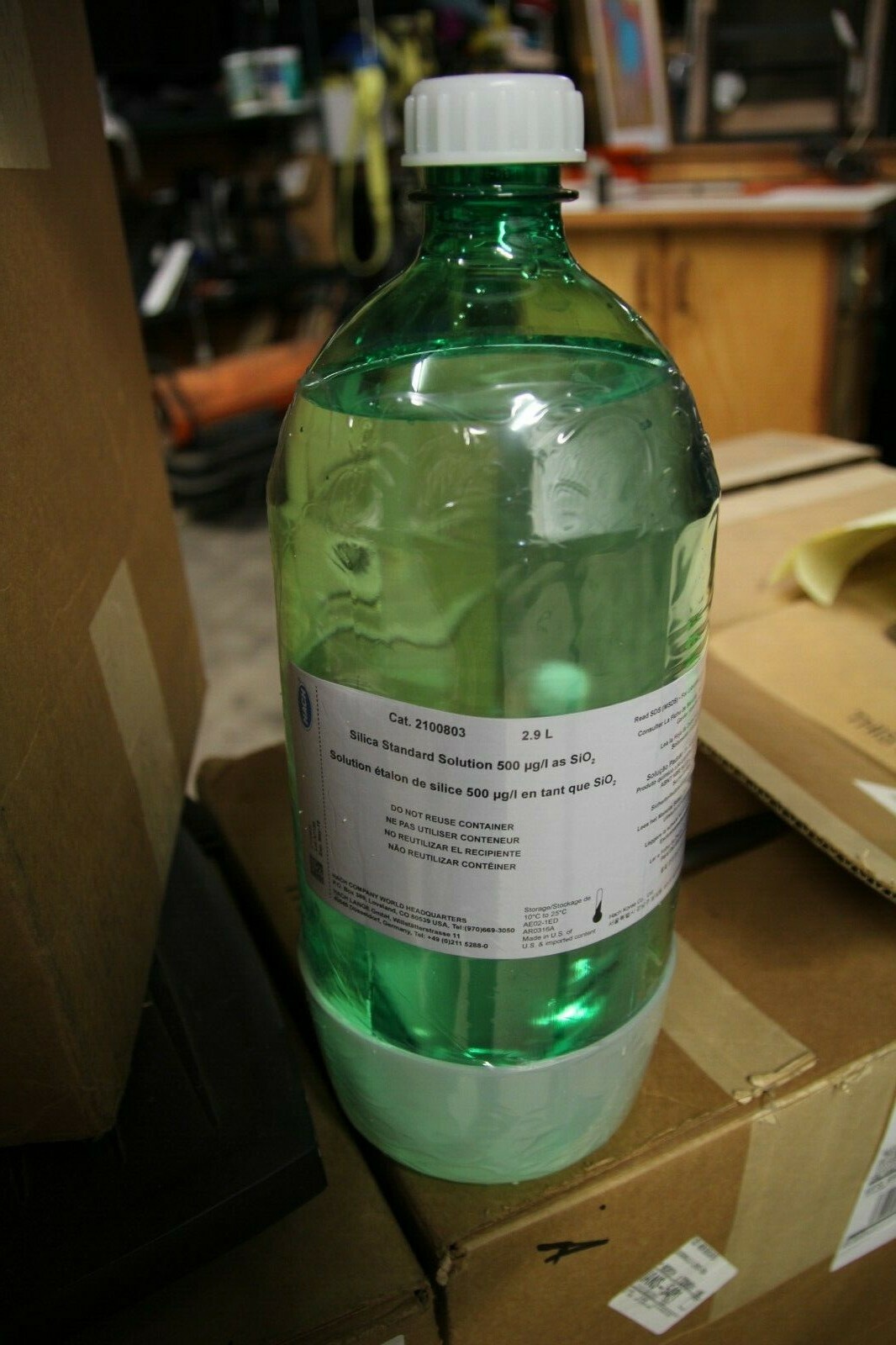 Hach 2100803 Silica Standard Solution 500 Ug/l as Sio2 2.9l Case of 4 ...