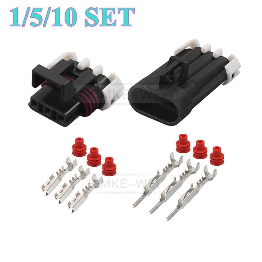 3 Pin/Way Delphi Metri-Pack GT150 Series Male & Female Sealed Connector ...