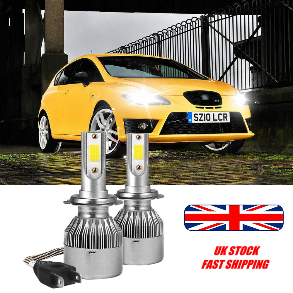 For SEAT LEON Mk1 Mk2 MK3 Xenon White Upgrade Kit LED Headlight Dipped ...