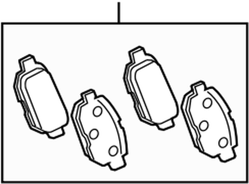 04466-12150 Toyota Pad kit, disc brake, rear 0446612150, New Genuine ...