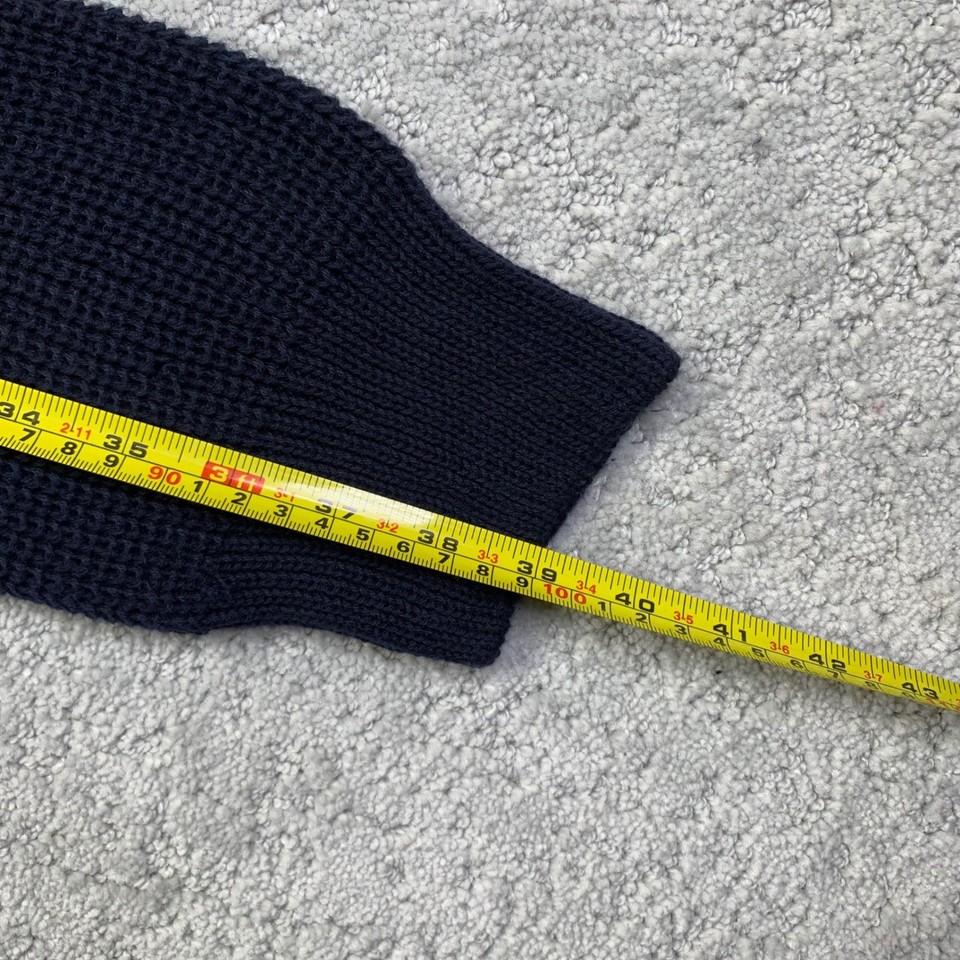 AX Armani Exchange Mens Sweater XL Navy Blue Color Block Knit ...