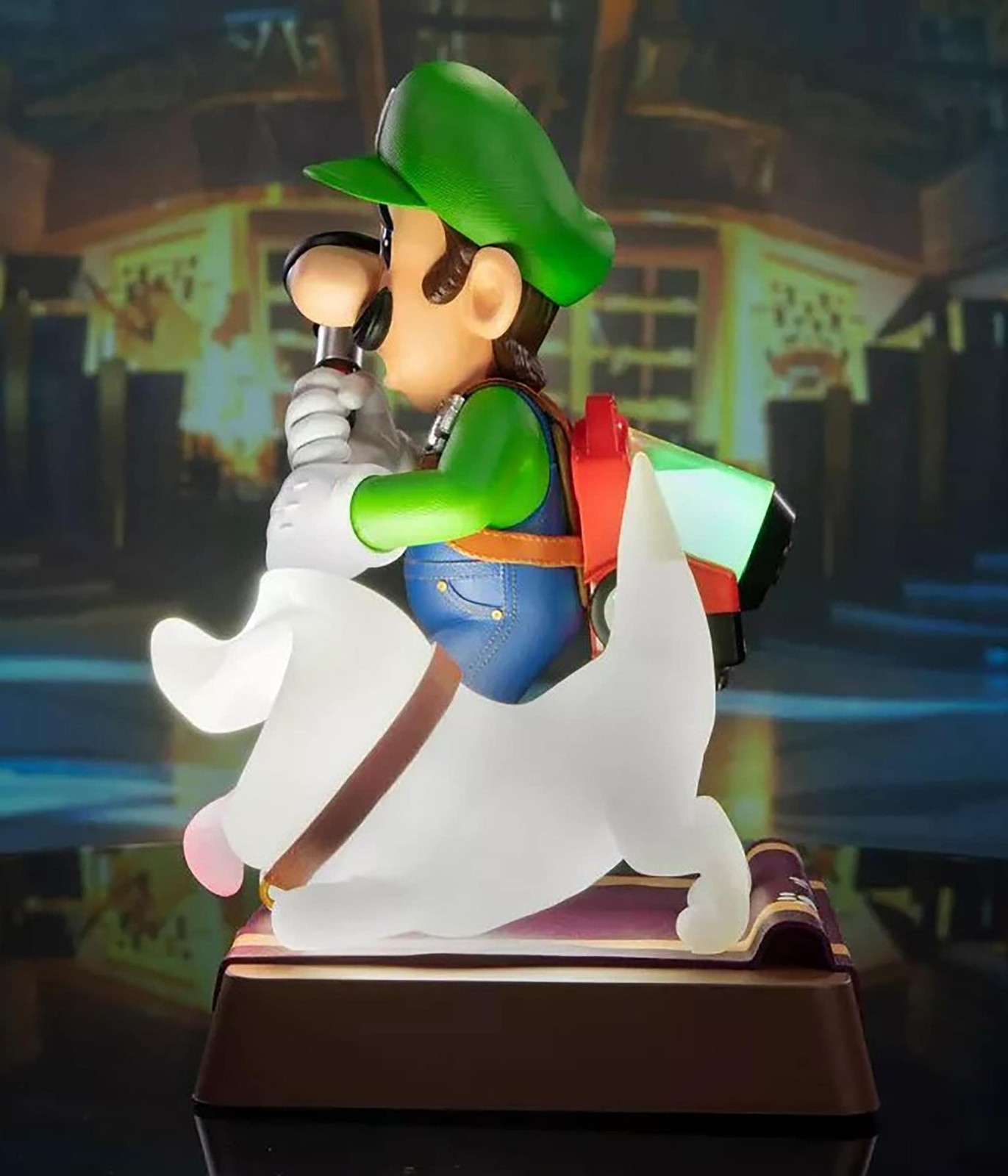 Luigi's Mansion 3 Pvc Figurine With Polterpup Led Statues Collector's ...