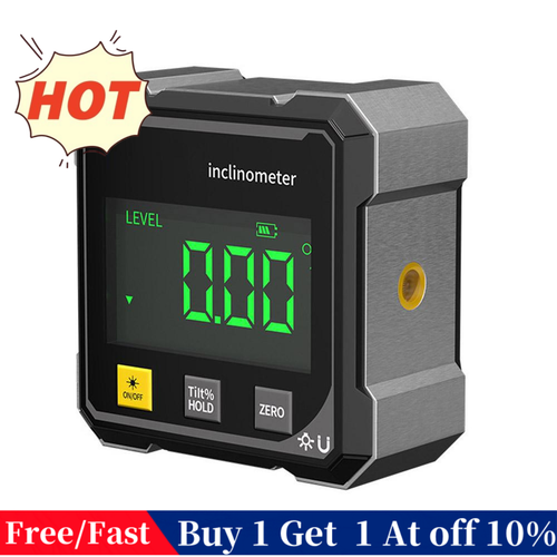 4-sided Magnetic Dual Laser Inclinometer - Digital Angle Measuring ...