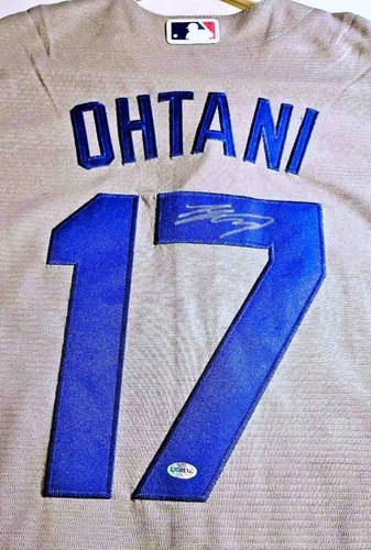 SHOHEI OHTANI SIGNED OFFICIAL LOS ANGELES DODGERS GRAY BASEBALL JERSEY ...