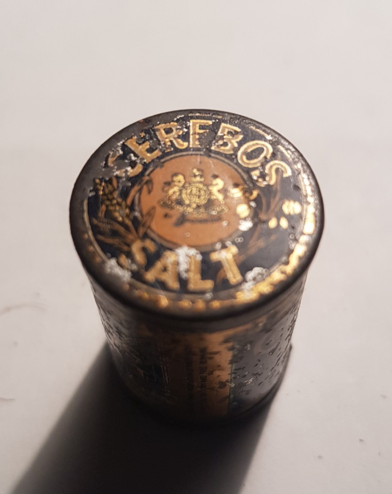 Antique Mini Metal Tin Pencil Sharpener 1930s Advertising CEREBOS SALT ...