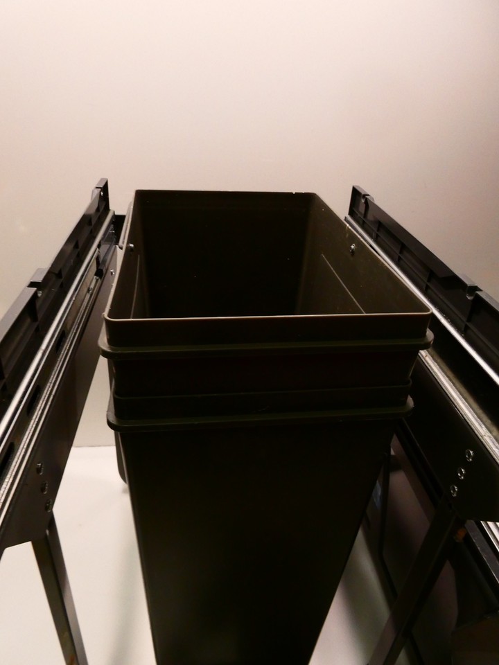 Domestique Plus 56L Twin Slide Out Concealed Waste Bin with Soft Close ...