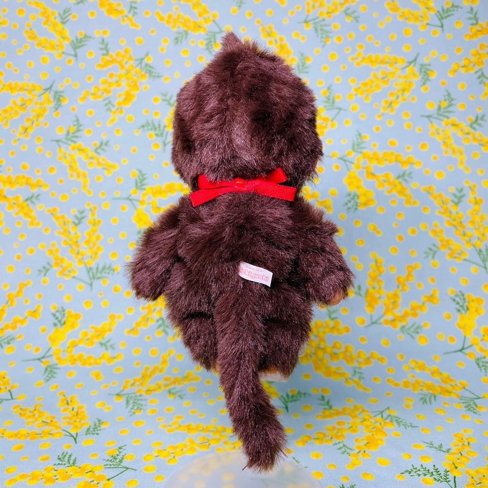 Monchhichi Standard Brown girl plush doll with tag SS size Key chain ...