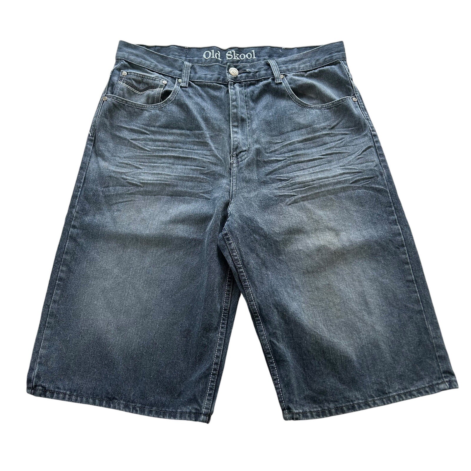 Vintage y2k Old Skool Baggy Jorts Cyber Goth Grunge S… - Gem